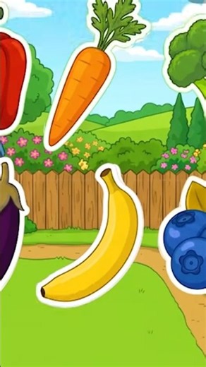 🌈🍌 Let’s Discover the Colors of Fruits and Vegetables! 🍎🌽 #kids