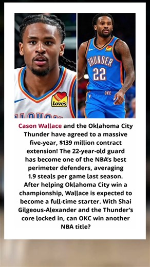 Cason Wallace Gets $139 Million Extension! Thunder Building a Dynasty? 🏆🔥