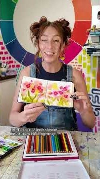 Easy loose but detailed flower watercolor tutorial.