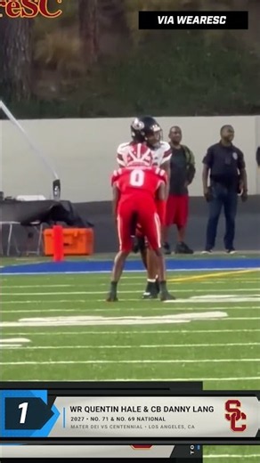 CRAZY PLAY: USC commits BATTLE in No. 1 play of the week! ✌️🏈🔥 #usc #uscfootball