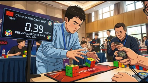 Meet Ziyu Ye, the Chinese speedcuber who solved a 2×2 Rubik's Cube in 0.39 seconds to set a Guinness World Record