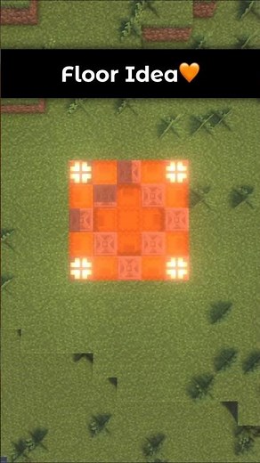 Aesthetic Orange Floor Design Idea In Minecraft! 🧡✨