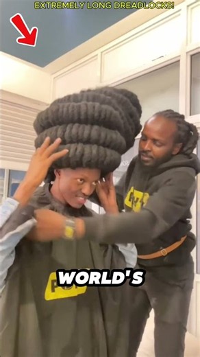 Unwrapping World's Longest Dreadlocks! 😱🐍 #shorts