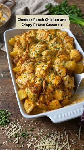 Cheddar Ranch Chicken and Crispy Potato Casserole