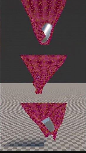 Massive Cloth Sim Running ENTIRELY on the GPU #unity #gamedev #physics #simulation #computeshader