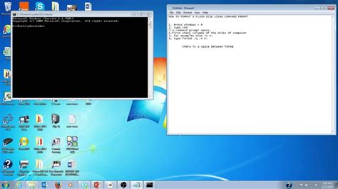 how to format usb using command prompt youtube
