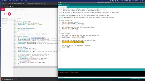 p5 js and arduino serial communication send a digital sensor to a p5