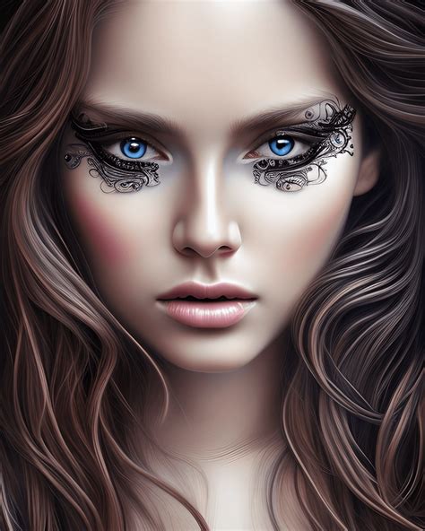 Gorgeous Beautiful Women Hyper Realistic Portrait · Creative Fabrica