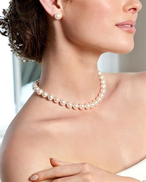 9 5 10 5mm White Freshwater Pearl Necklace Aaa Quality