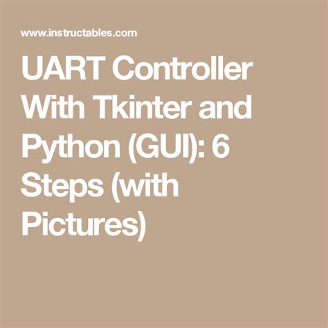 uart controller with tkinter and python gui python