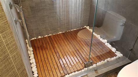 Custom Teak Shower Floors And Bath Mats Carib Teak Diy Bathroom Remodel