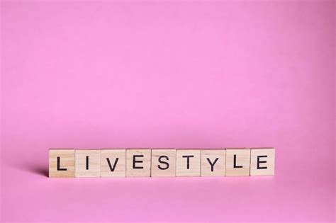 Premium Photo Livestyle Words Represented By Wooden Letter Tiles