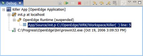using the debug view and stack trace