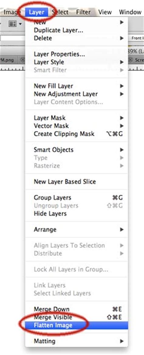 how to flatten in photoshop