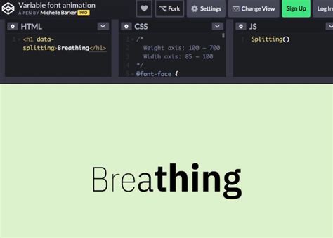 variable font animation css and js animations aards