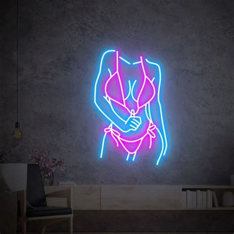 Sexy Body Led Neon Sign Female Woman Figure Led Lights Wall Decor Sexy