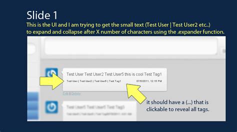 how can i get the expander function to work with dynamic jquery data