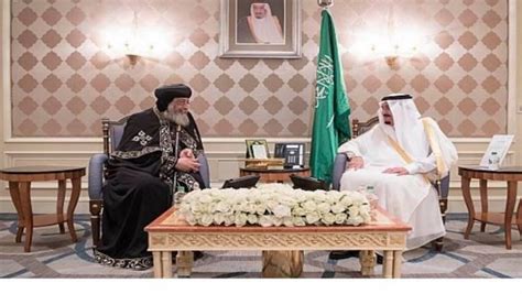 مصر لقاء جمع بين الملك سلمان والبابا تواضروس