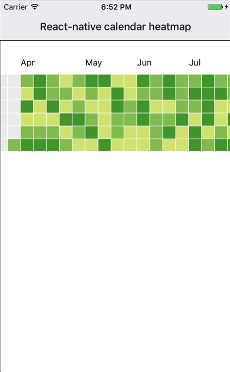 a calendar heatmap component built on svg