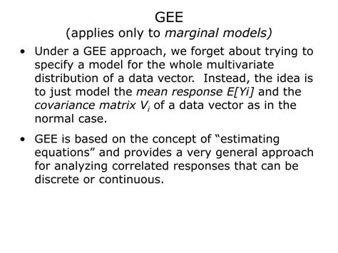 Ppt Lecture 9 Marginal Logistic Regression Model And Gee Chapter 8