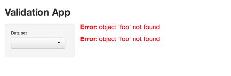 shiny write error messages for your ui with validate