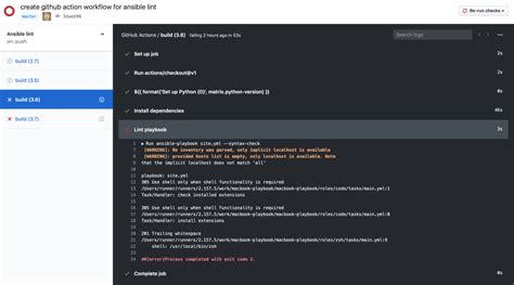 Github Actionsでansible Lintを自動で実施する Kohs Blog
