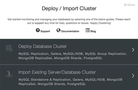 free open source database deployment and monitoring with