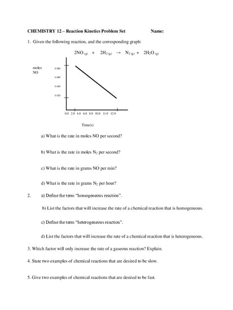 Fillable Online Worked Example Determining A Rate Law Using Initial