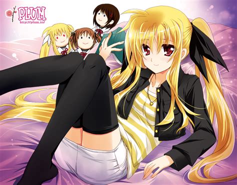 Fate Testarossa Takamachi Nanoha And Yagami Hayate Lyrical Nanoha