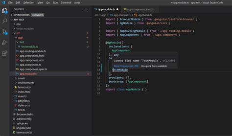 typescript angular 10 cannot find name when trying to