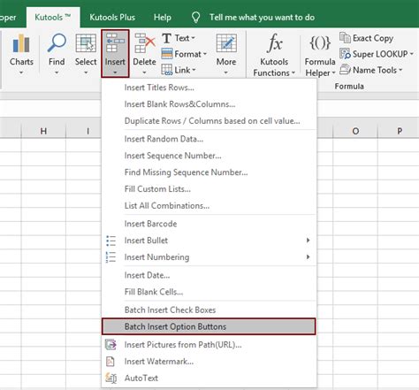 quickly insert multiple option buttons at once in excel