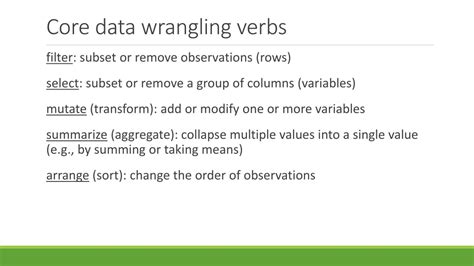ppt tidy data wrangling and pipelines in r powerpoint