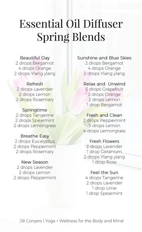 The Most Refreshing Spring Essential Oil Diffuser Blends Jill Conyers