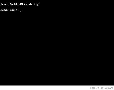 linux how to log into ubuntu linux server 16 04 lts