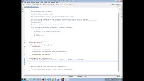 what is static variable static method static block in