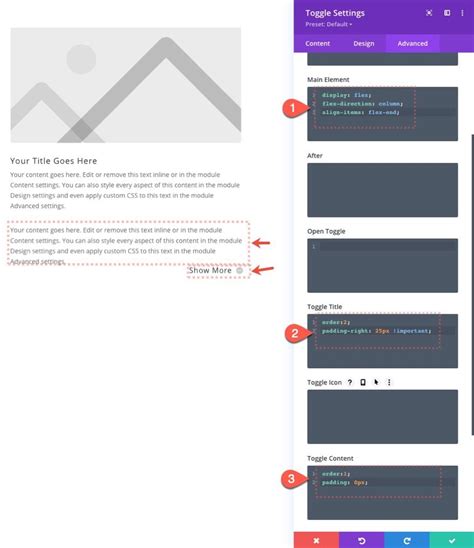 2 ways to create custom show more toggles in divi elegant themes blog
