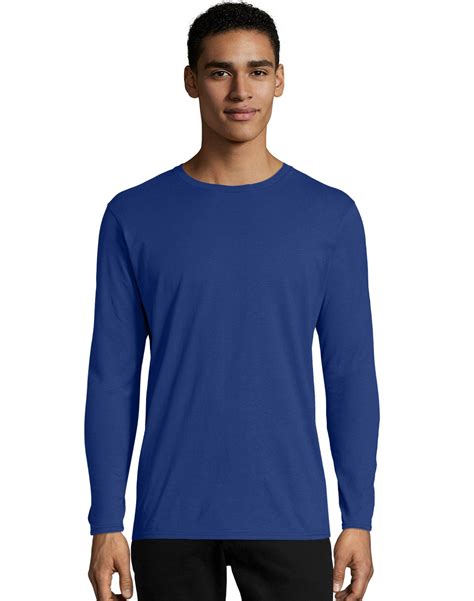 Hanes Long Sleeve T Shirt 2 Pack Men Crewneck Lightweight Slim Fit