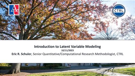 Introduction To Latent Variable Modeling Youtube