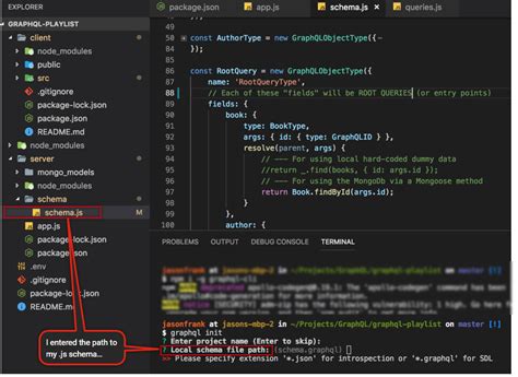 config setup to a js based schema · issue 64 · graphql vscode