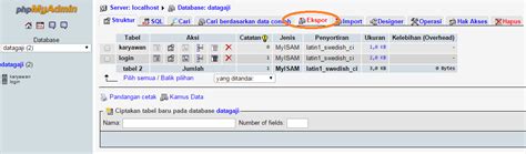 cara back up database di php my admin ~ dunia ilmu komputer