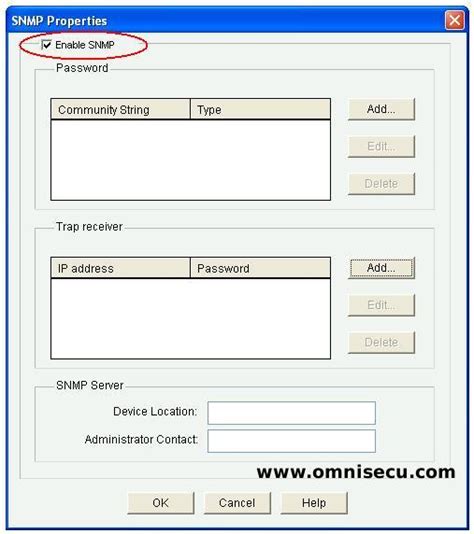 how to configure cisco router switch for snmp through ccp