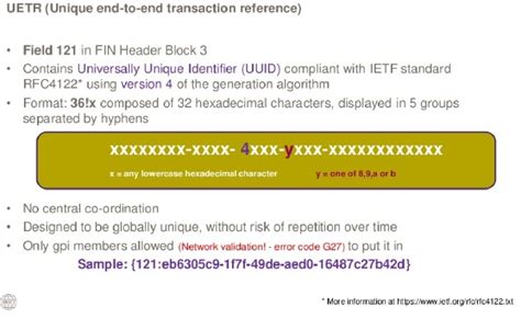 Explained Swift Gpi Uetr Unique End To End Transaction Reference