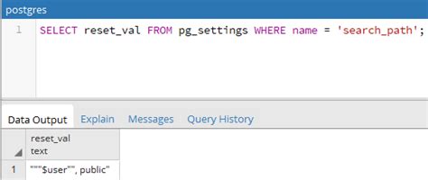 issue modifying search path parameter for azure database for postgresql