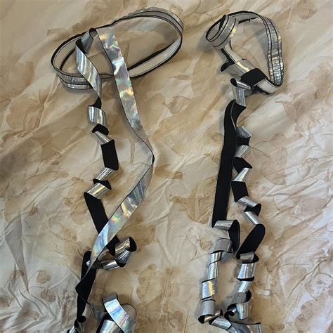 Iheartraves Silver Leg Wraps One Size 🩶 Ihr Depop