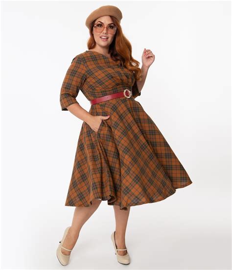 Plus Size Retro Dresses 50s 60s 70s 80s 90s Plus Size Retro