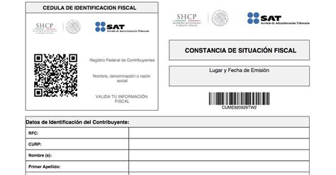 Obtener Constancia De Situación Fiscal Con Cif Constancia Situación