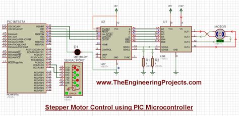 stepper motor control using pic microcontroller the engineering projects