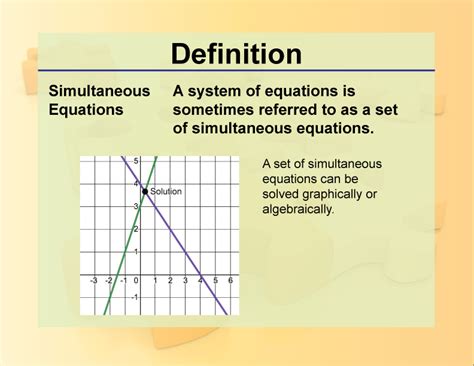 Math Definitions Collection Systems Of Equations Media4math