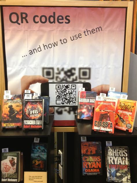 library displays qr codes in the library
