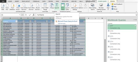 combine worksheets using power query in excel xl n cad excel power